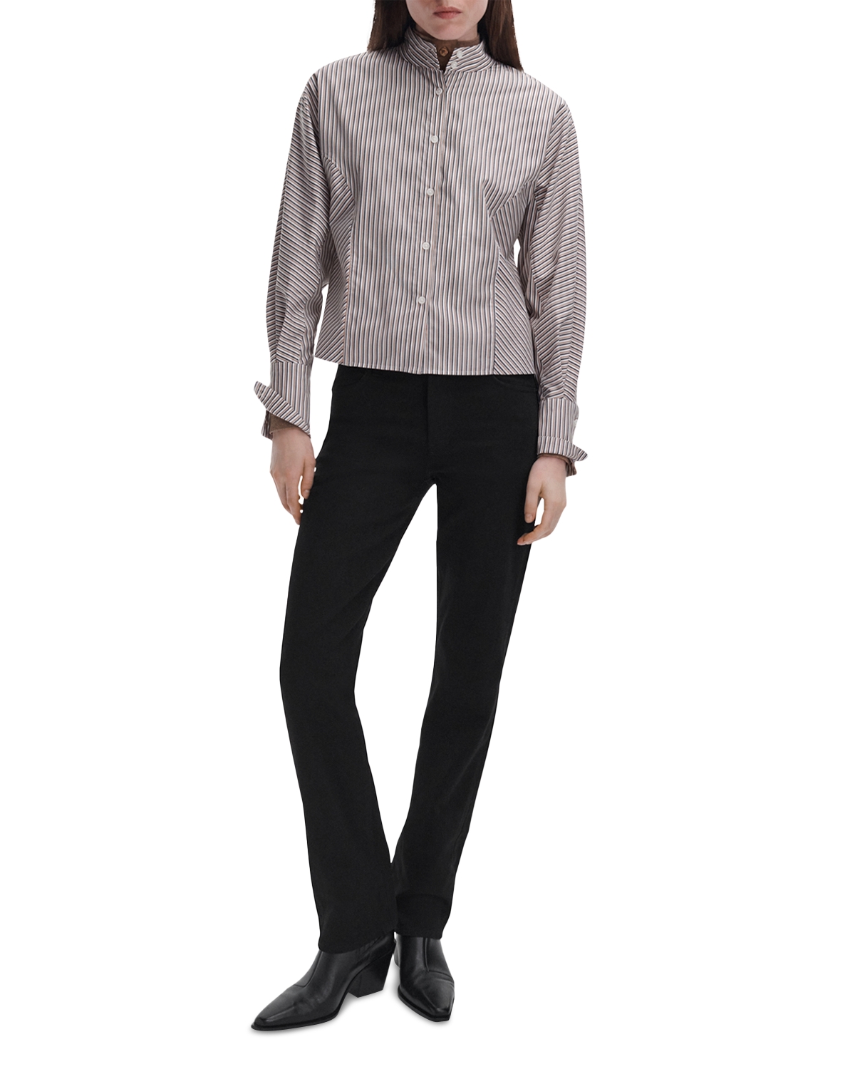 RAG & BONE Rag & Bone Dustin Cotton Poplin Striped Shirt